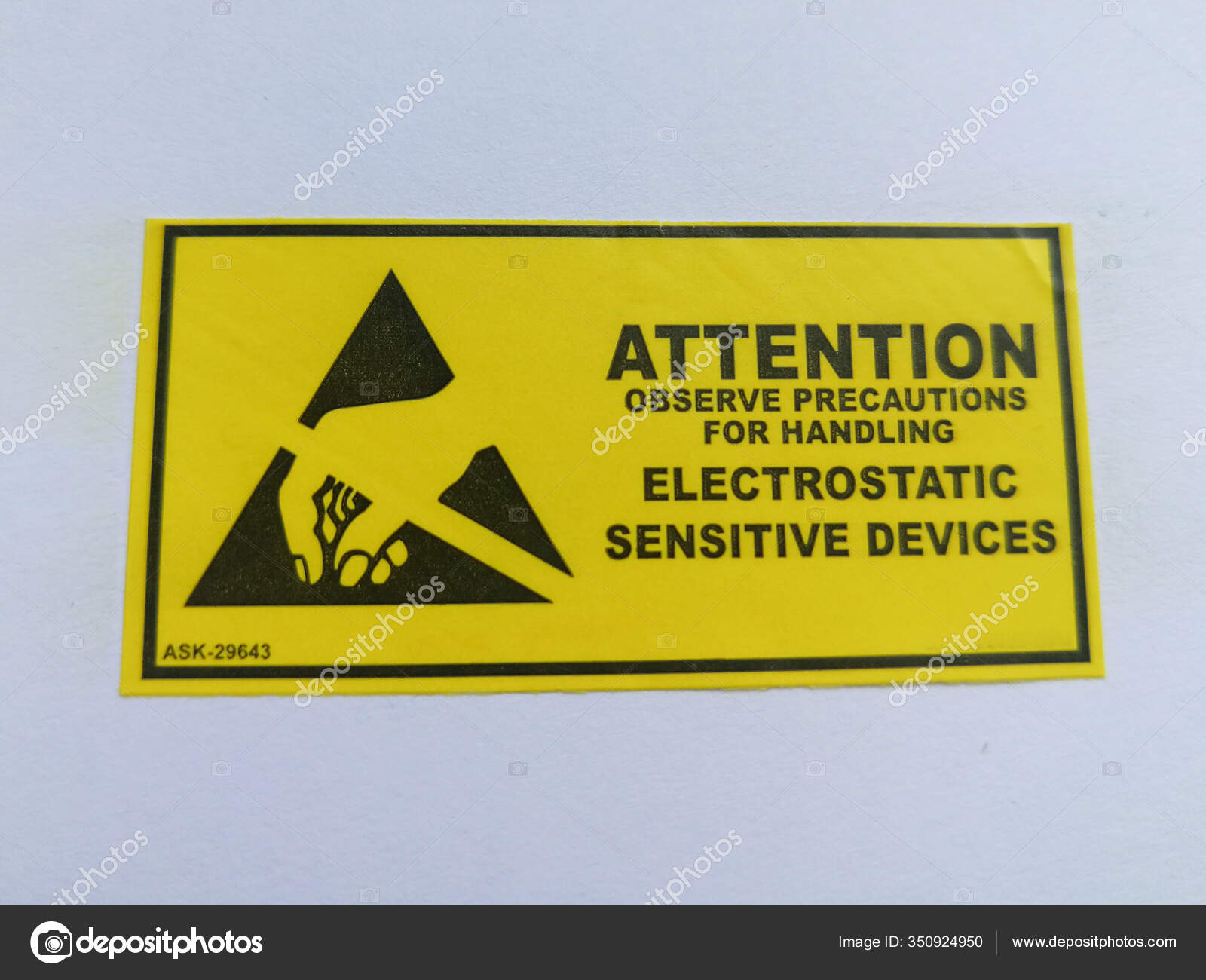 Electrostatic Sensitive Devices Marking Label Esd Sensitive Electronic ...