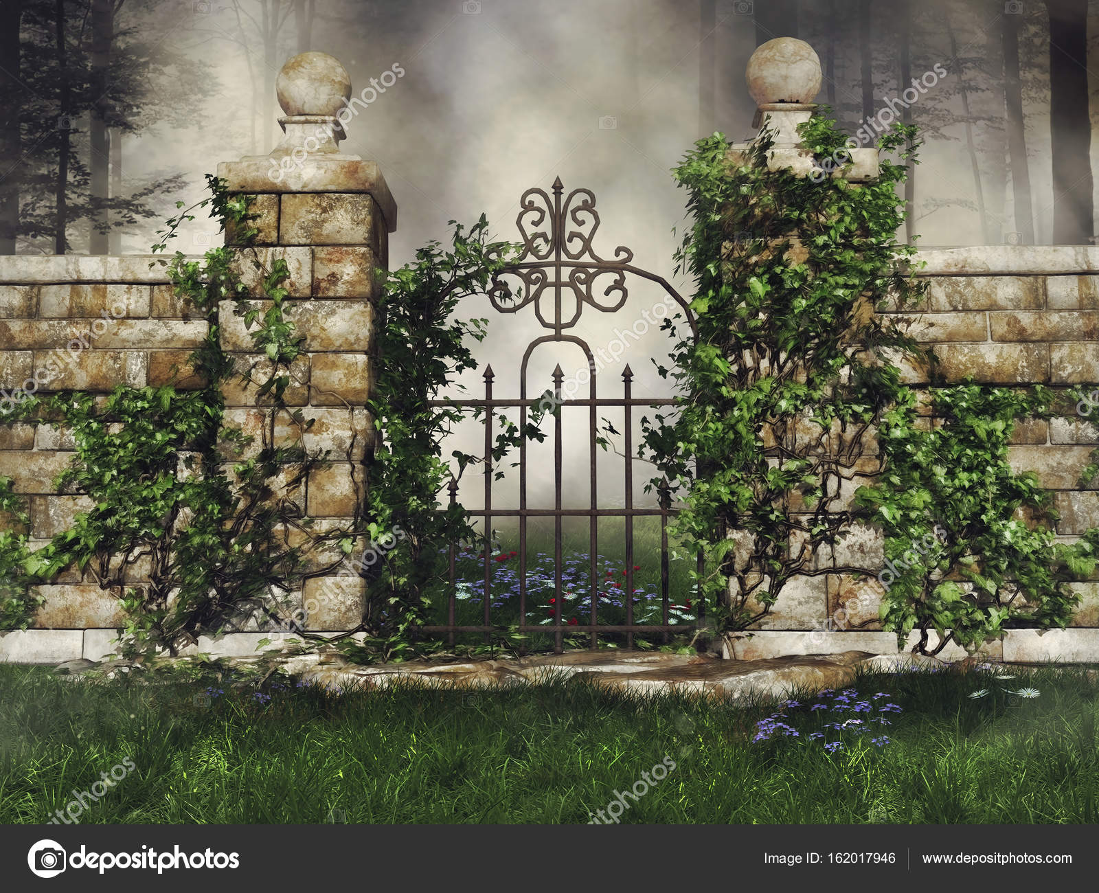 Gate with green vines Stock Photo by ©FairytaleDesign 162017946