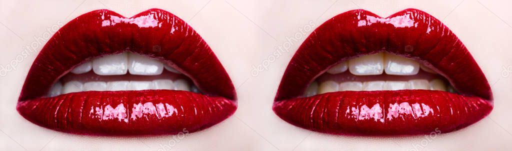 Red lips teeth Stock Photos, Royalty Free Red lips teeth Images ...