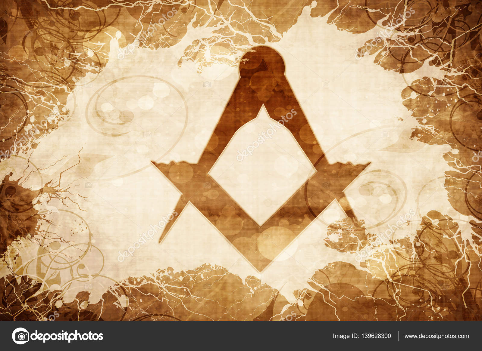 Grunge vintage freemason sign — Stock Photo © ellandar #139628300