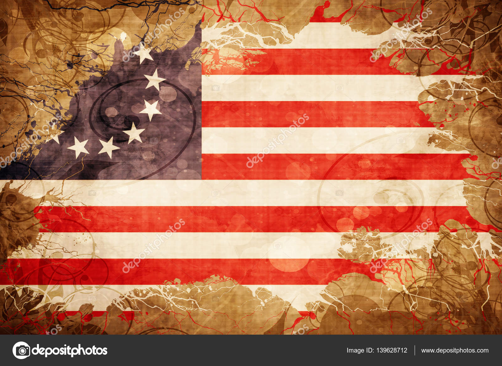 Vintage Betsy ross american early design flag — Stock Photo © ellandar ...