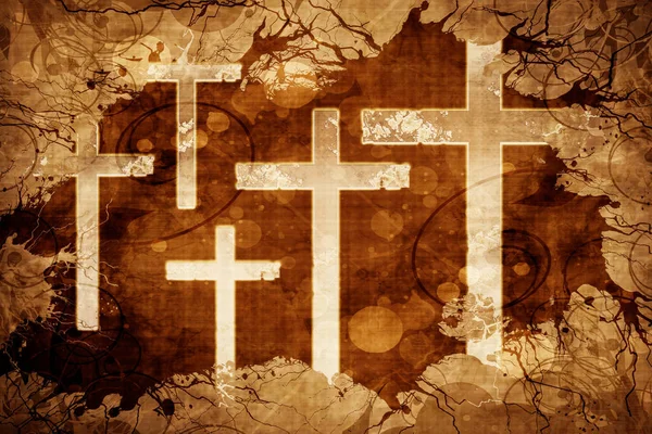 Silhouette of three crosses on a grunge background ⬇ Stock Photo, Image ...