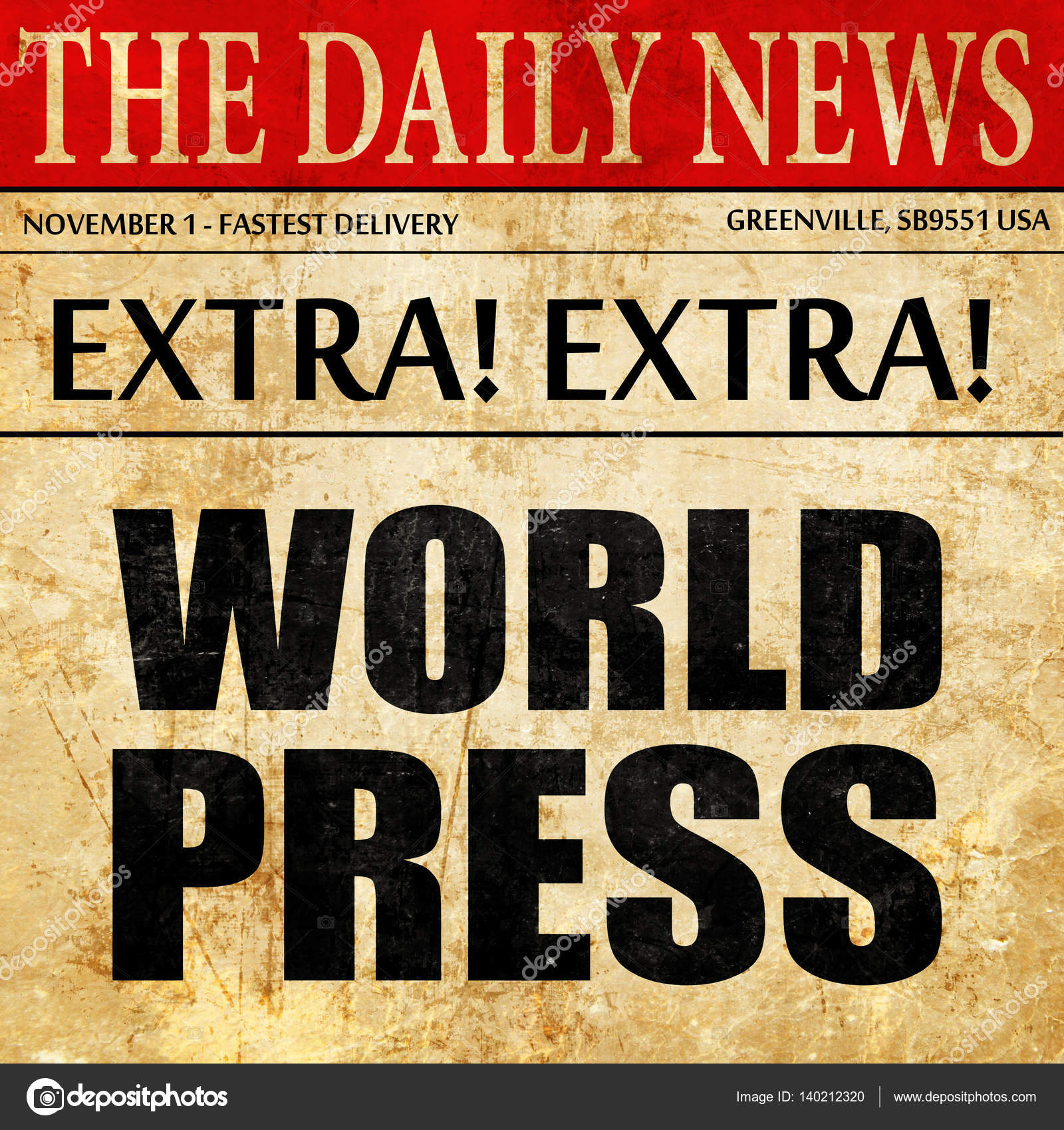 World press, newspaper article text — Stock Photo © ellandar #140212320