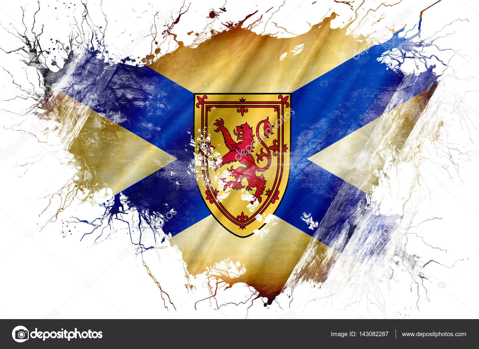 Grunge old Nova scotia flag Stock Photo by ©ellandar 143082287