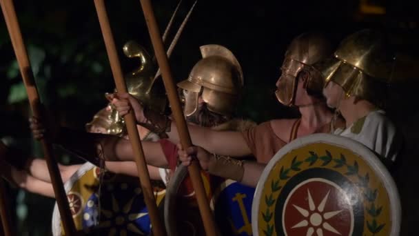 Greek Macedonian Phalanx March Close Up — Stock Video © 02lab #193718646