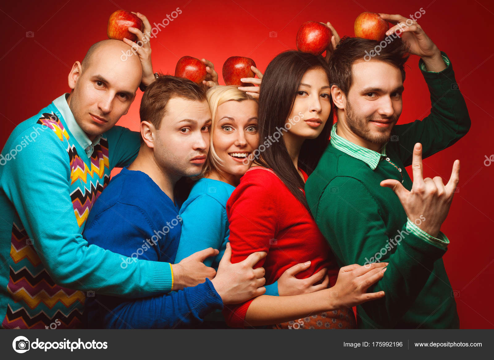 Group Of Confused Students