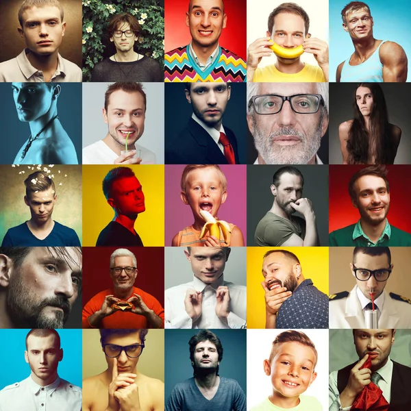 Hipster people concept. Collage (mosaic) of fashionable men, wom ⬇ ...