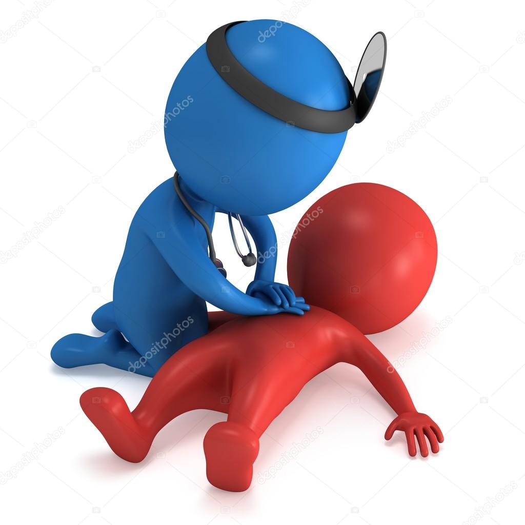 Doctor doing CPR First Aid. Stock Photo by ©newb1 126337456
