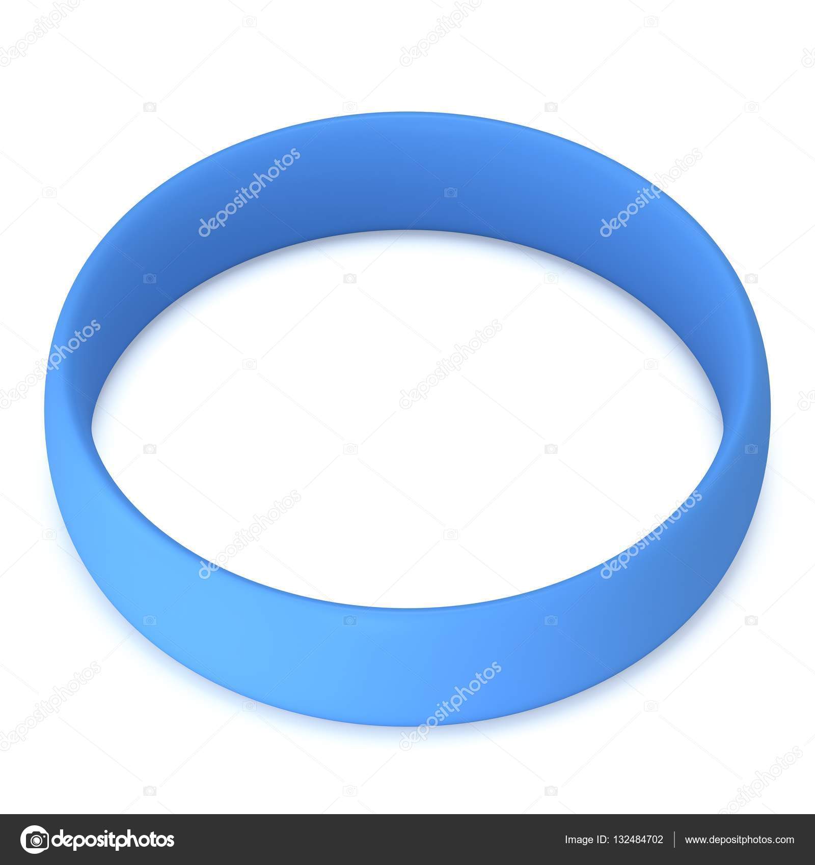 Blue rubber plastic stretch white bracelet Stock Photo by ©newb1 132484702