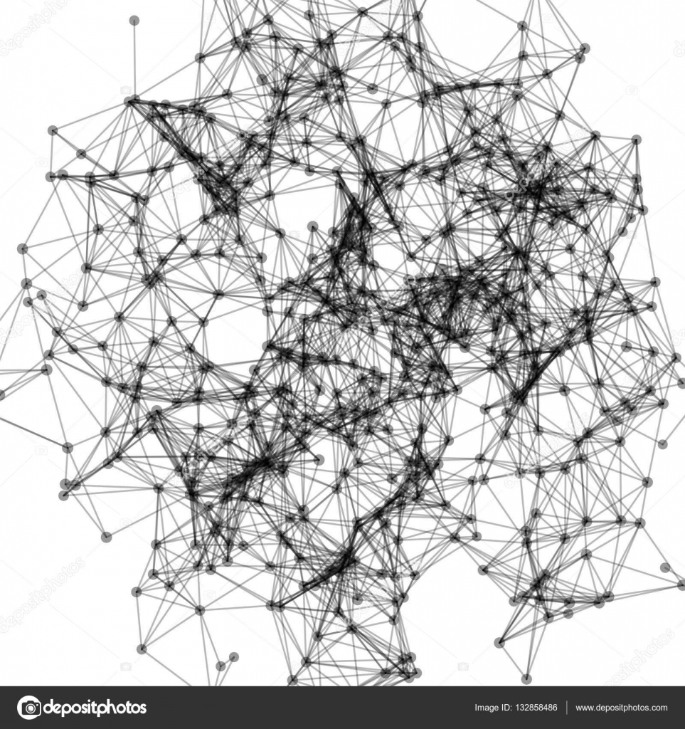 Wireframe mesh dot and lines background Stock Vector by ©newb1 132858486