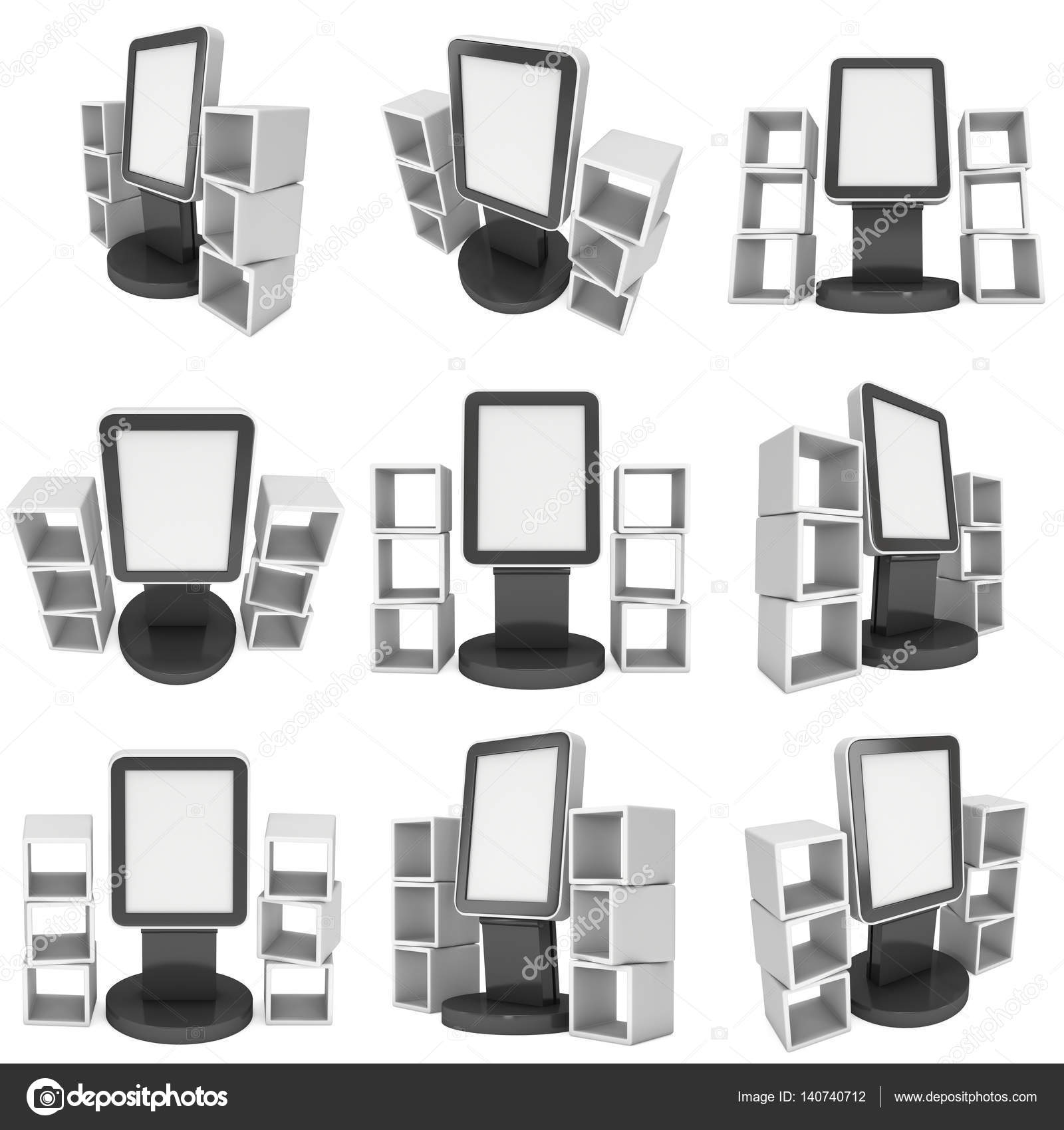 LCD display stand and display boxes — Stock Photo © newb1 #140740712