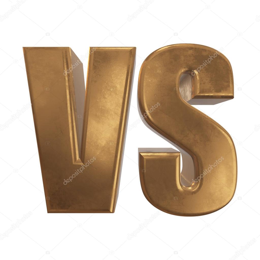 Versus Logo. VS Letras 3D 2024