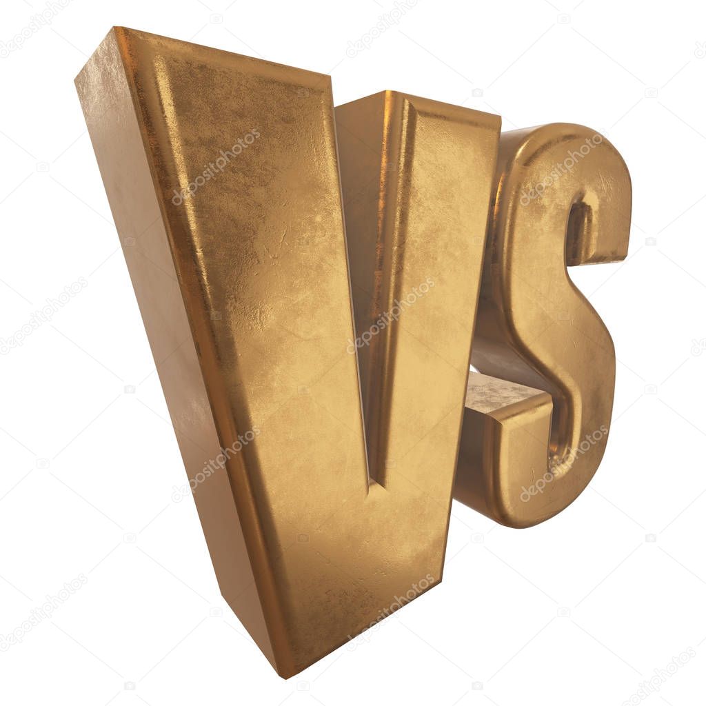 Versus Logo. VS Letras 3D 2022