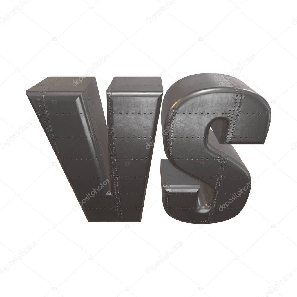 Versus Logo. VS Letras 3D 2024