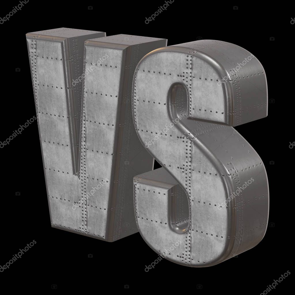Versus Logo. VS Letras 3D 2023