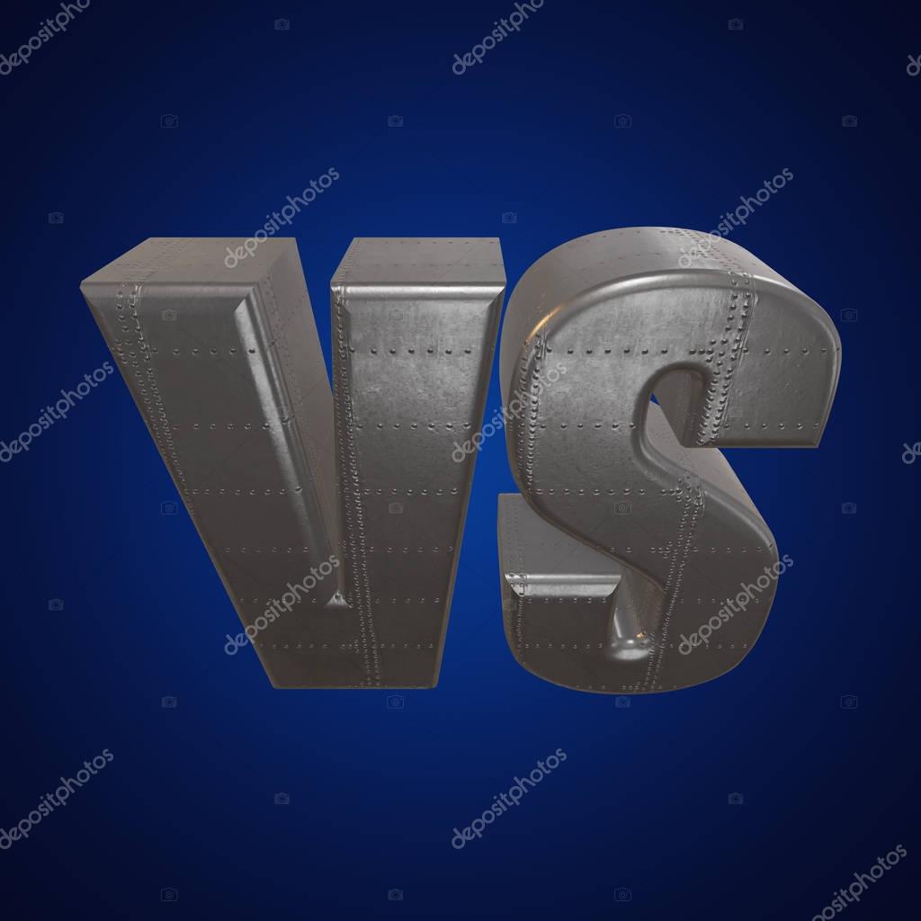 Versus Logo. VS Letras 3D 2022