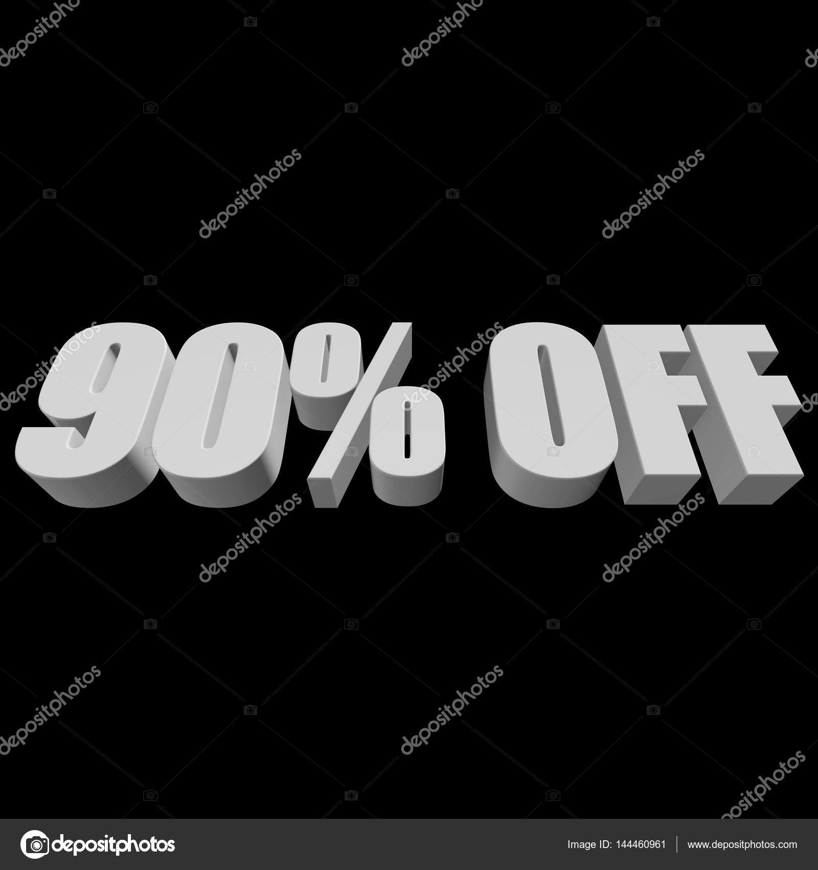 90 percent off 3d letters on black background Stock Photo by ©newb1 ...
