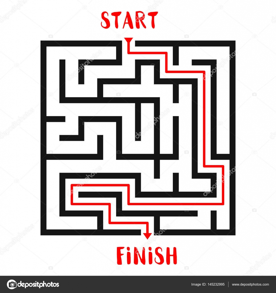 Laberinto fondo del juego. Laberinto con entrada y salida . Vector de ...