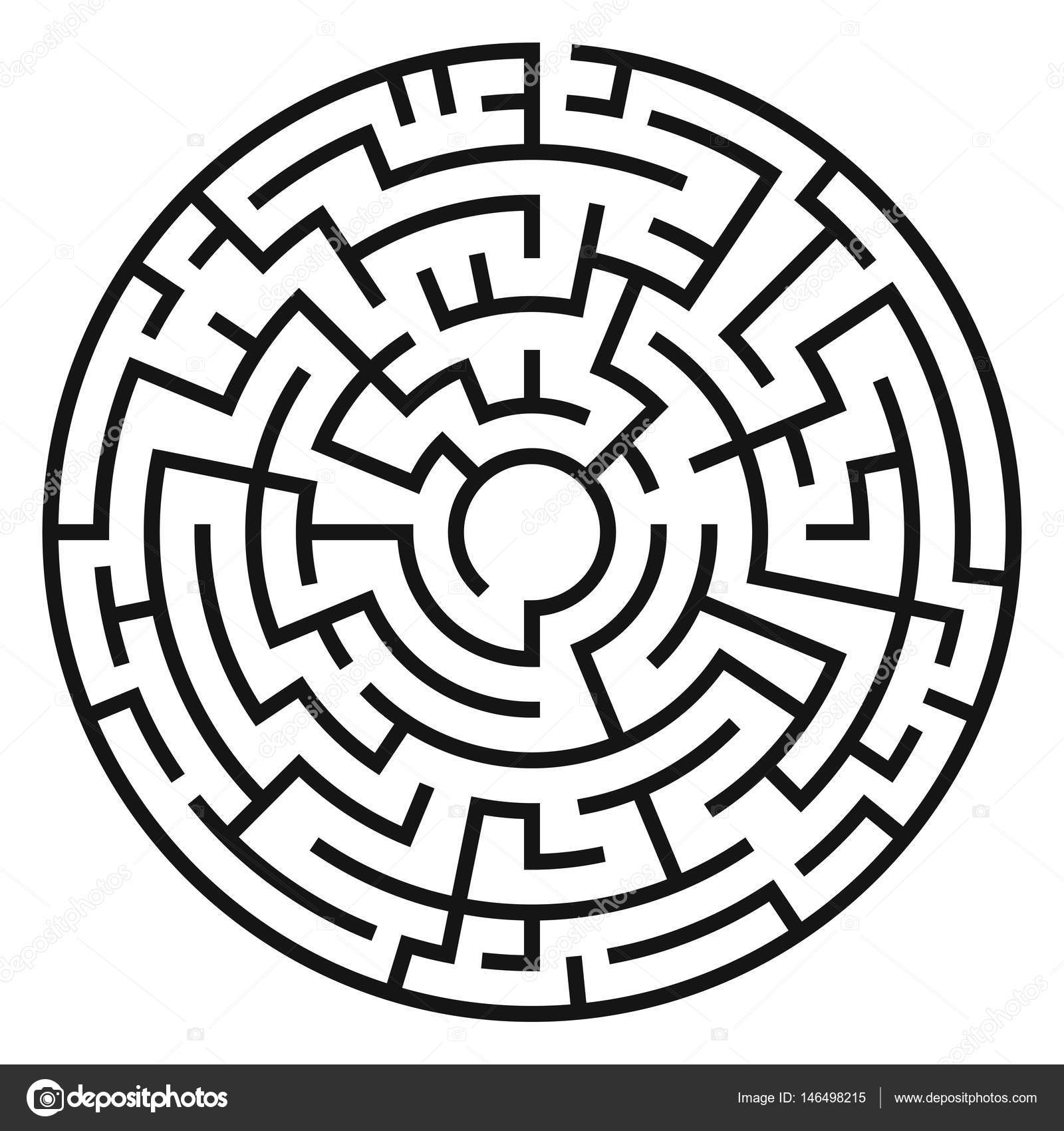 Vector de laberinto de círculo vector, gráfico vectorial © newb1 imagen ...