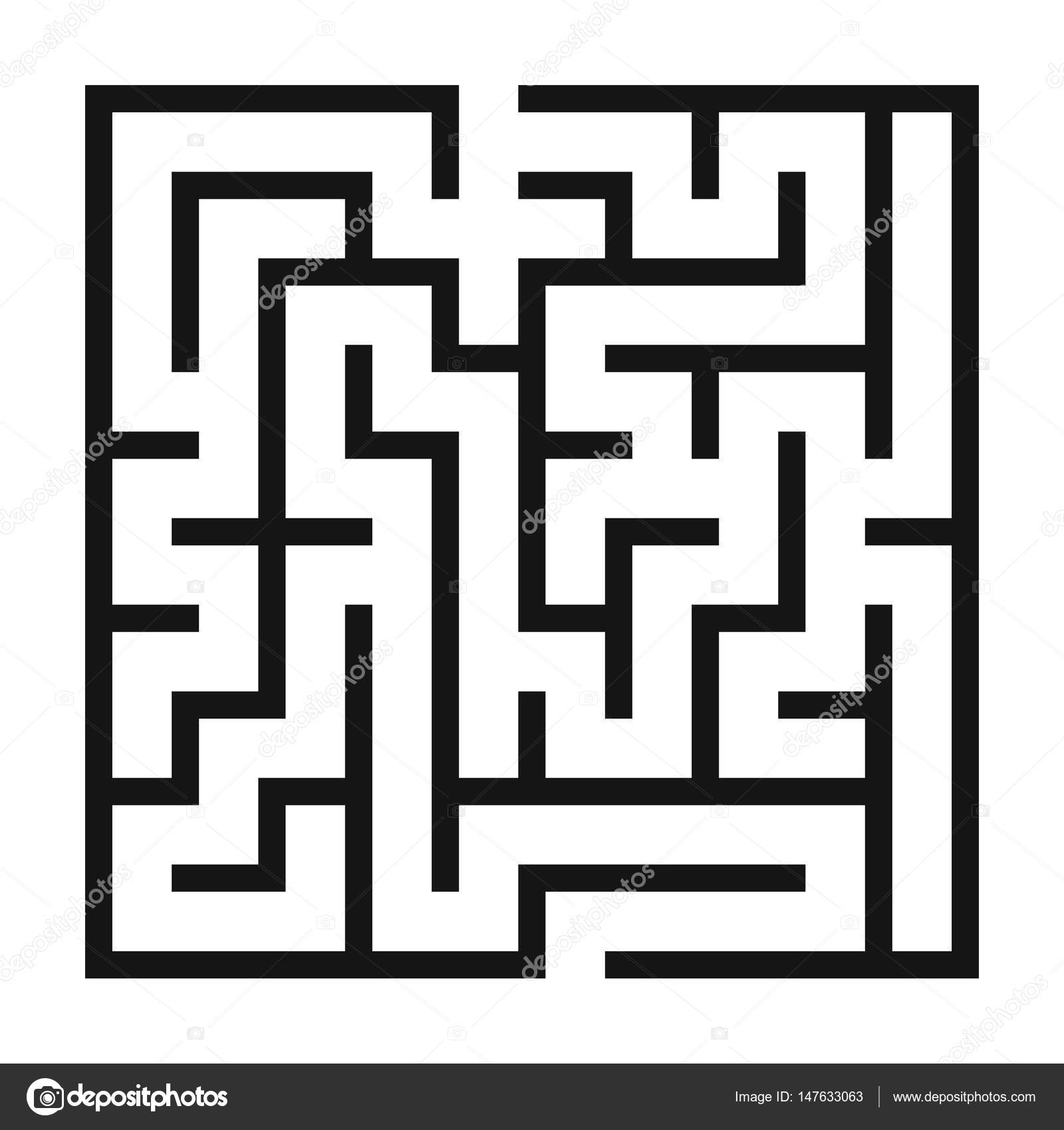 Maze Game background. Labyrinth with Entry and Exit. Stock Vector by ...