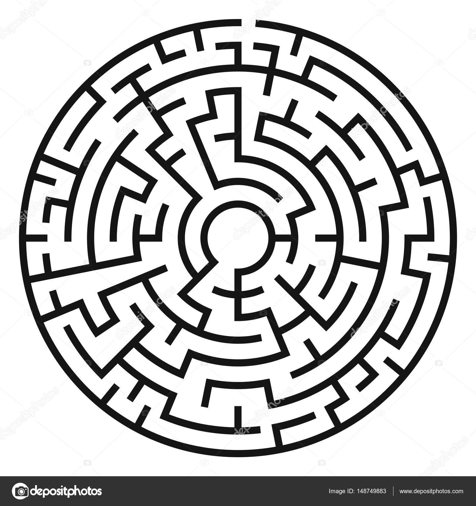 Circle Maze Vector Stock Vector by ©newb1 148749883