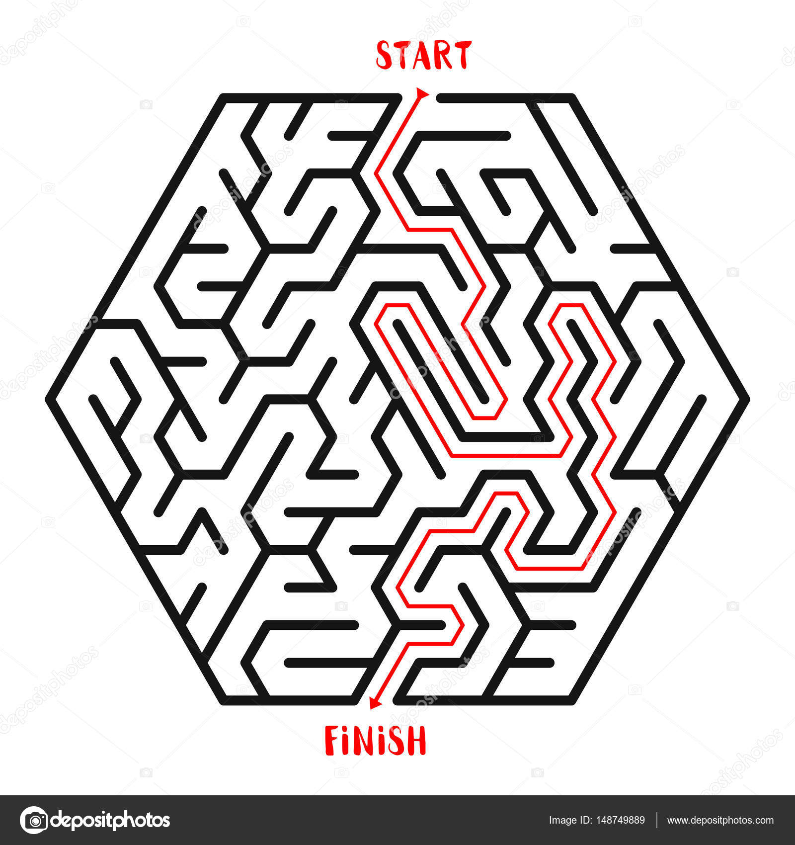 Maze Game background. Labyrinth with Entry and Exit. Stock Vector by ©newb1 148749889