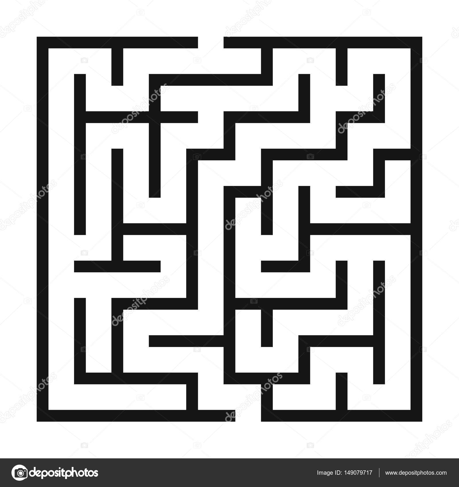 Maze Game background. Labyrinth with Entry and Exit. Stock Vector Image ...
