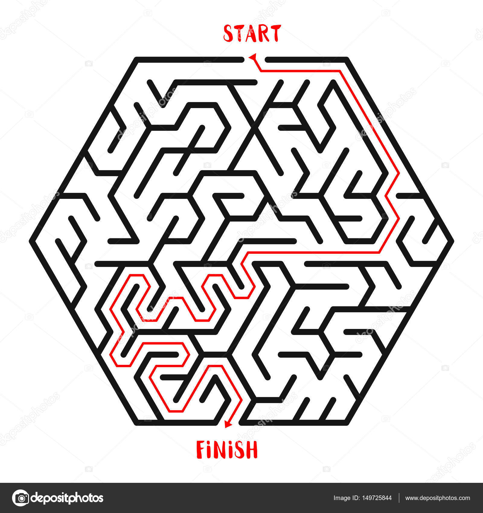 Maze Game background. Labyrinth with Entry and Exit. Stock Vector by ...