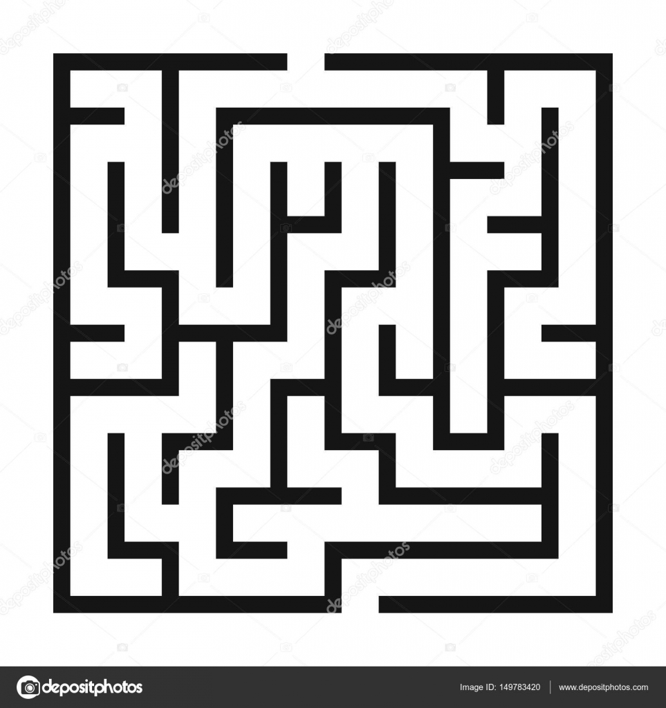 Maze Game background. Labyrinth with Entry and Exit. Stock Vector Image ...