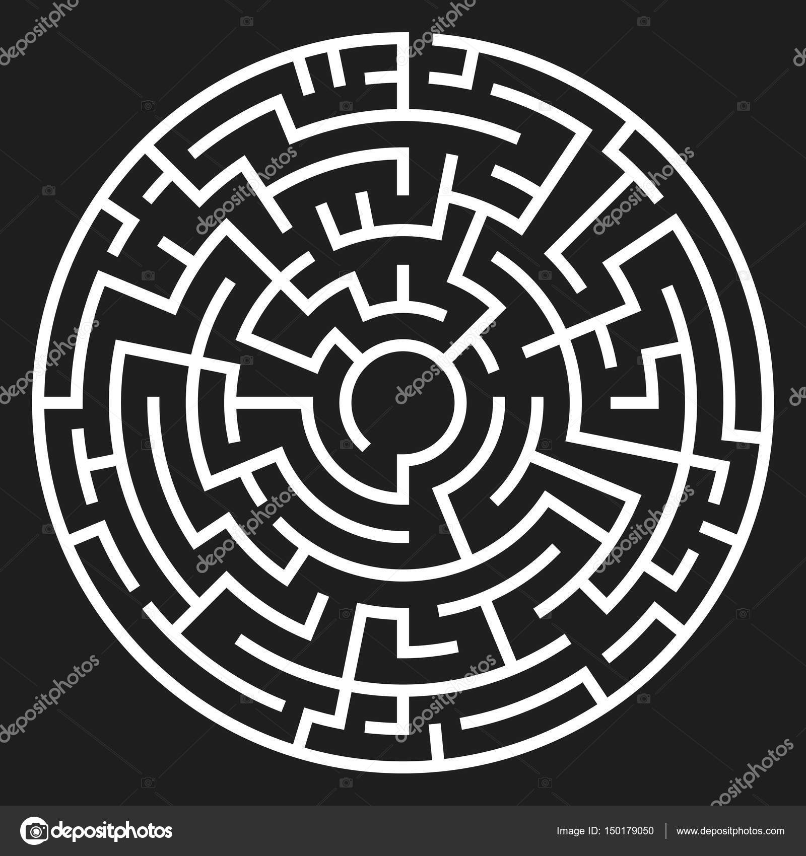 Vector de laberinto de círculo Vector de stock #150179050 de ©newb1