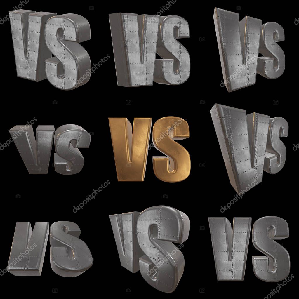 Versus Logo. VS Letras 3D 2024