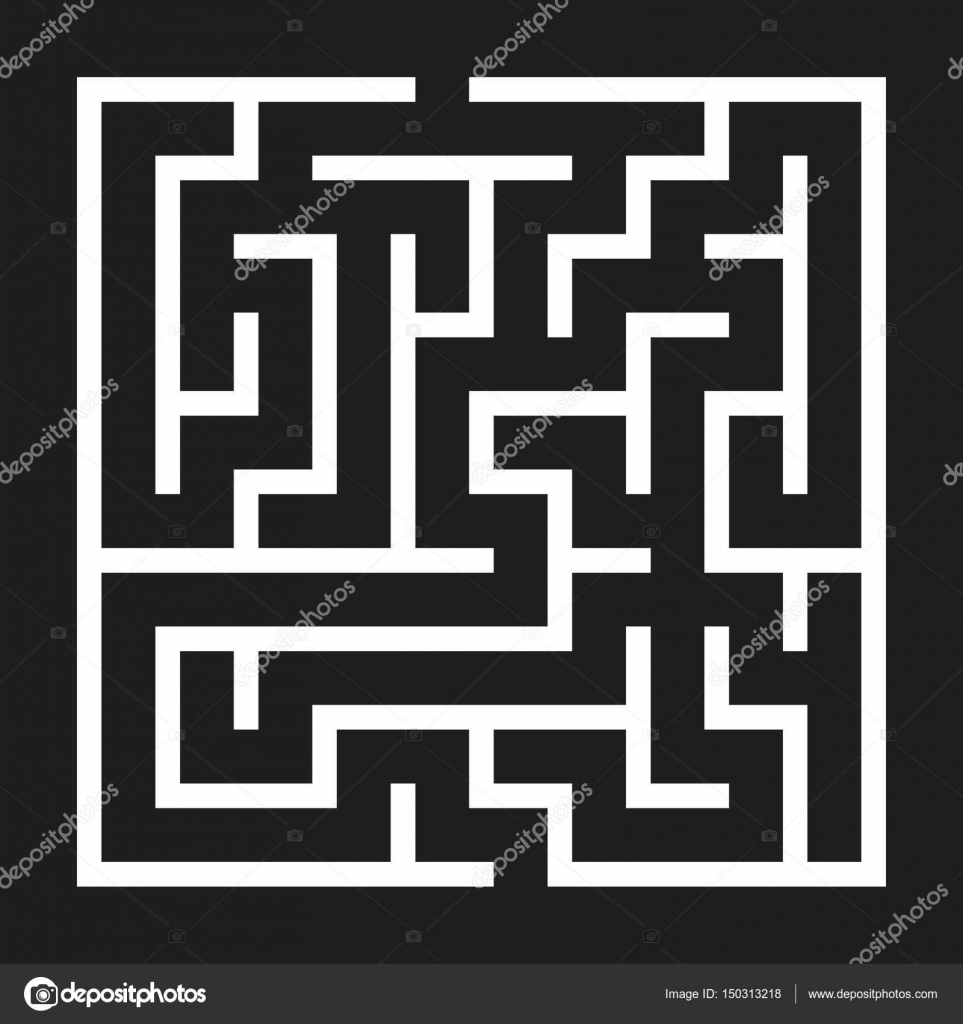 Maze Game background. Labyrinth with Entry and Exit. Stock Vector by ...