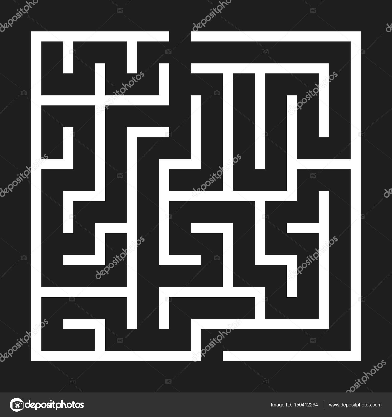 Maze Game background. Labyrinth with Entry and Exit. Stock Vector by ...