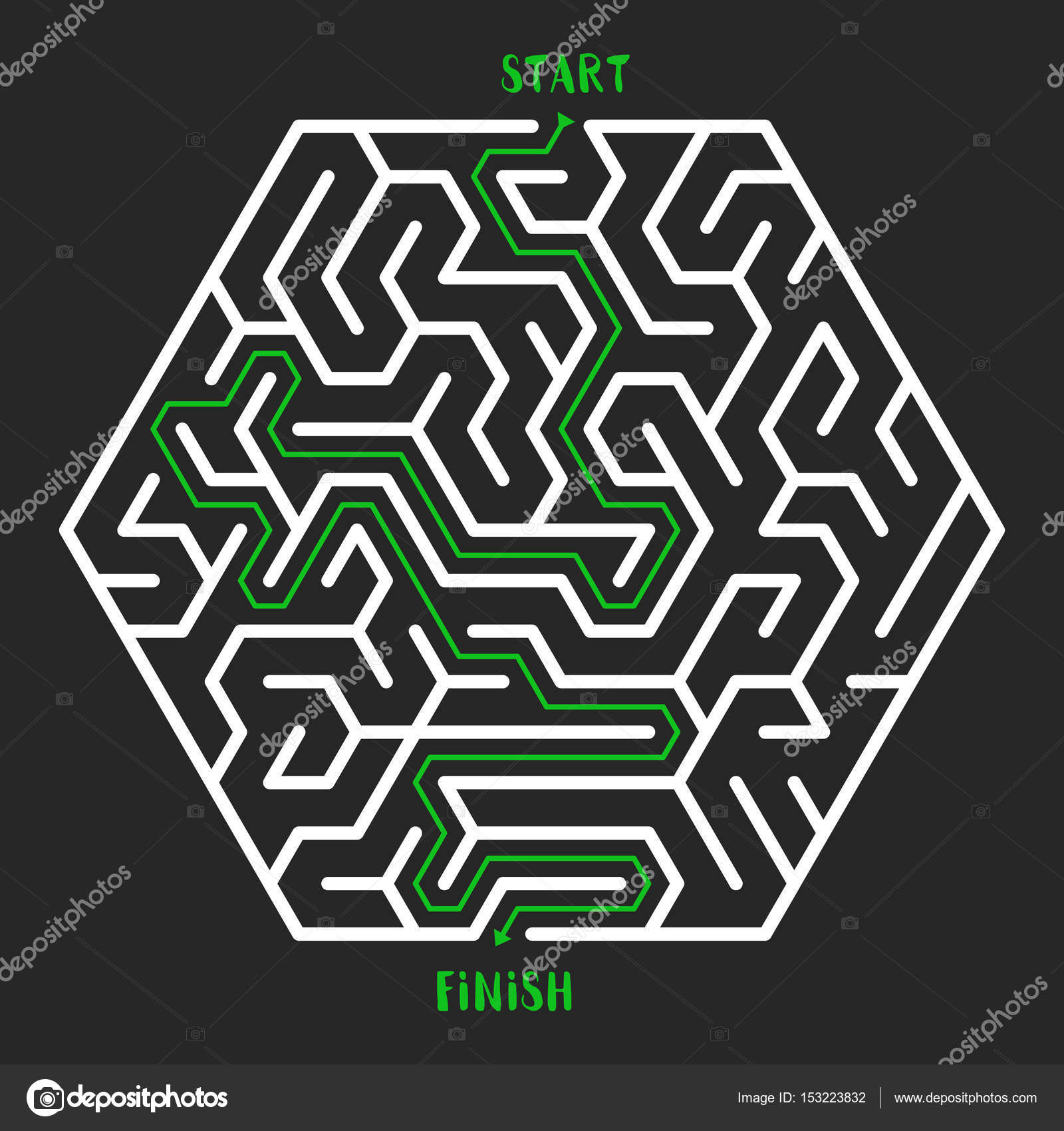 Maze Game background. Labyrinth with Entry and Exit. Stock Vector by ...