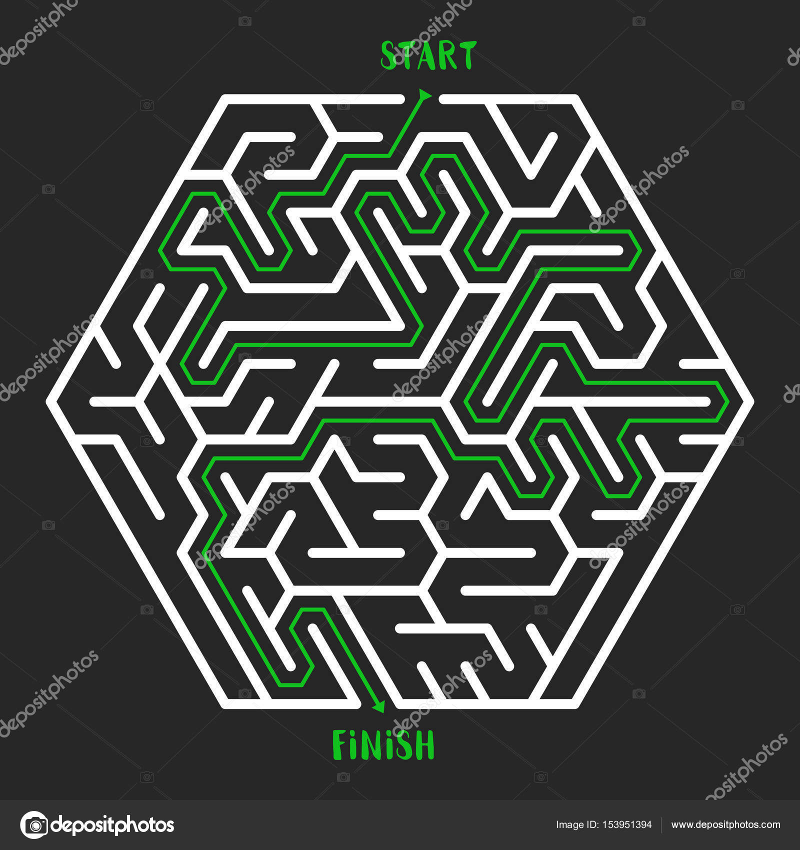Maze Game background. Labyrinth with Entry and Exit. Stock Vector Image ...