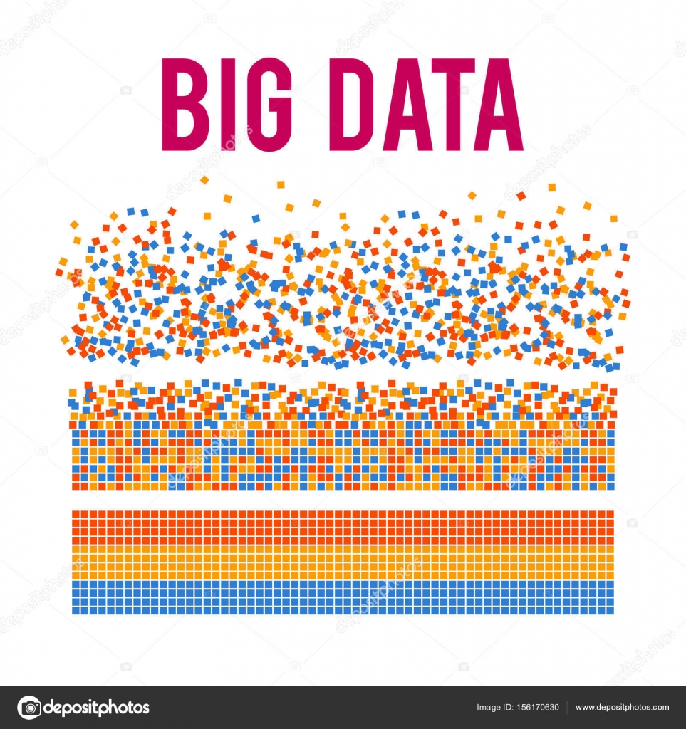 Big data visualization vector background. — Stock Vector © newb1 #156170630