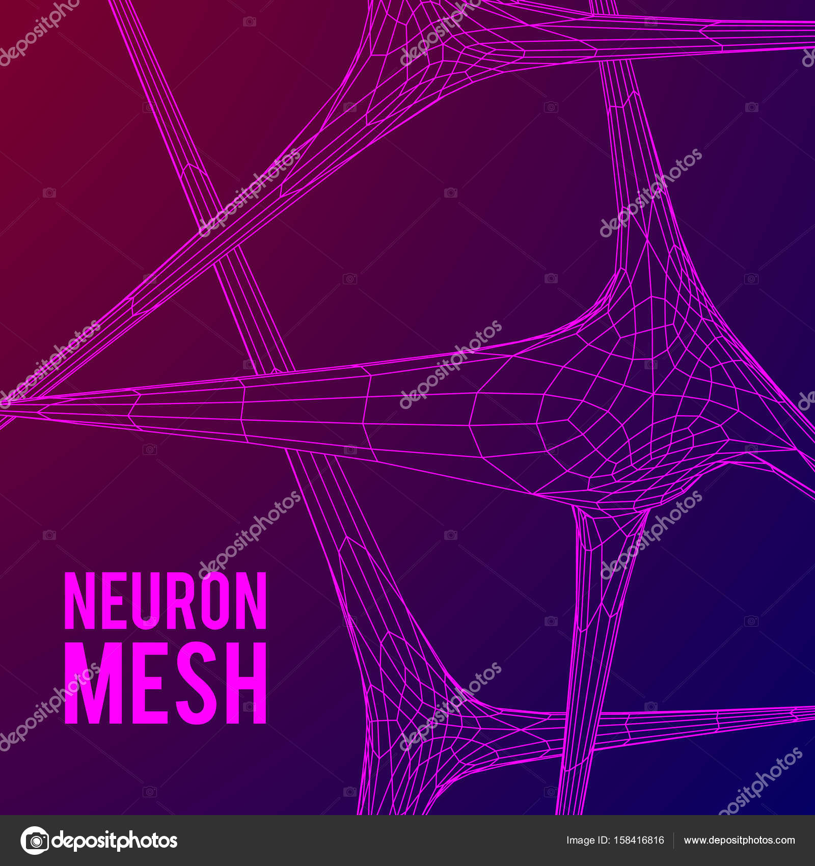 Neuron system wireframe mesh model Stock Vector Image by ©newb1 #158416816