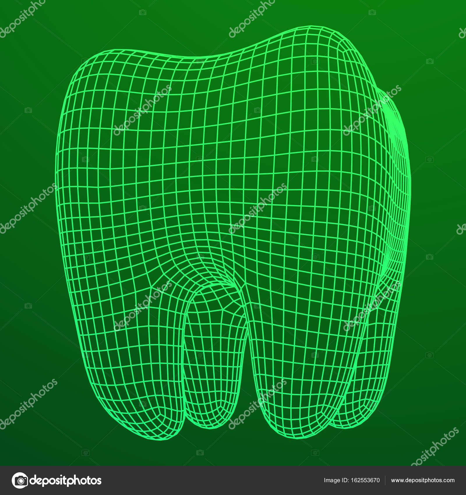 Tooth Wireframe Mesh Stock Vector Image by ©newb1 #162553670
