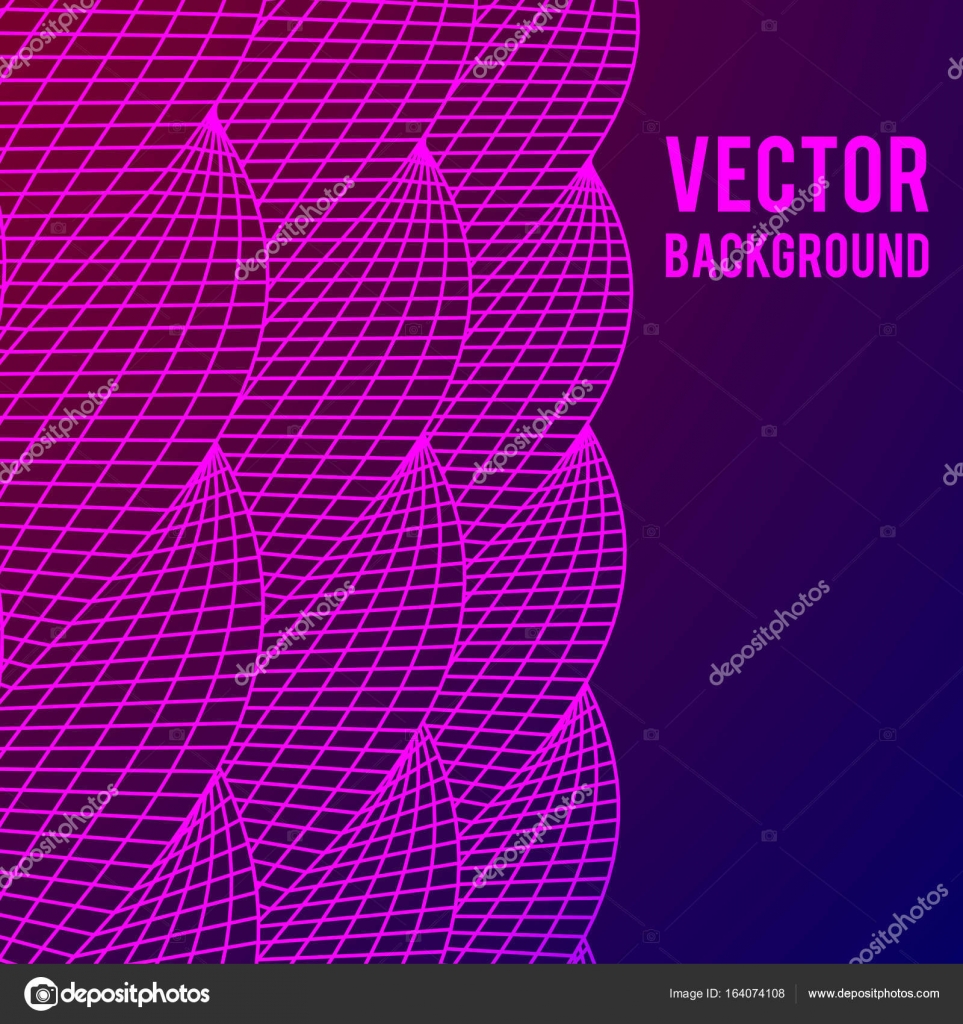 Wireframe Mesh Twist Columns Stock Vector Image by ©newb1 #164074108