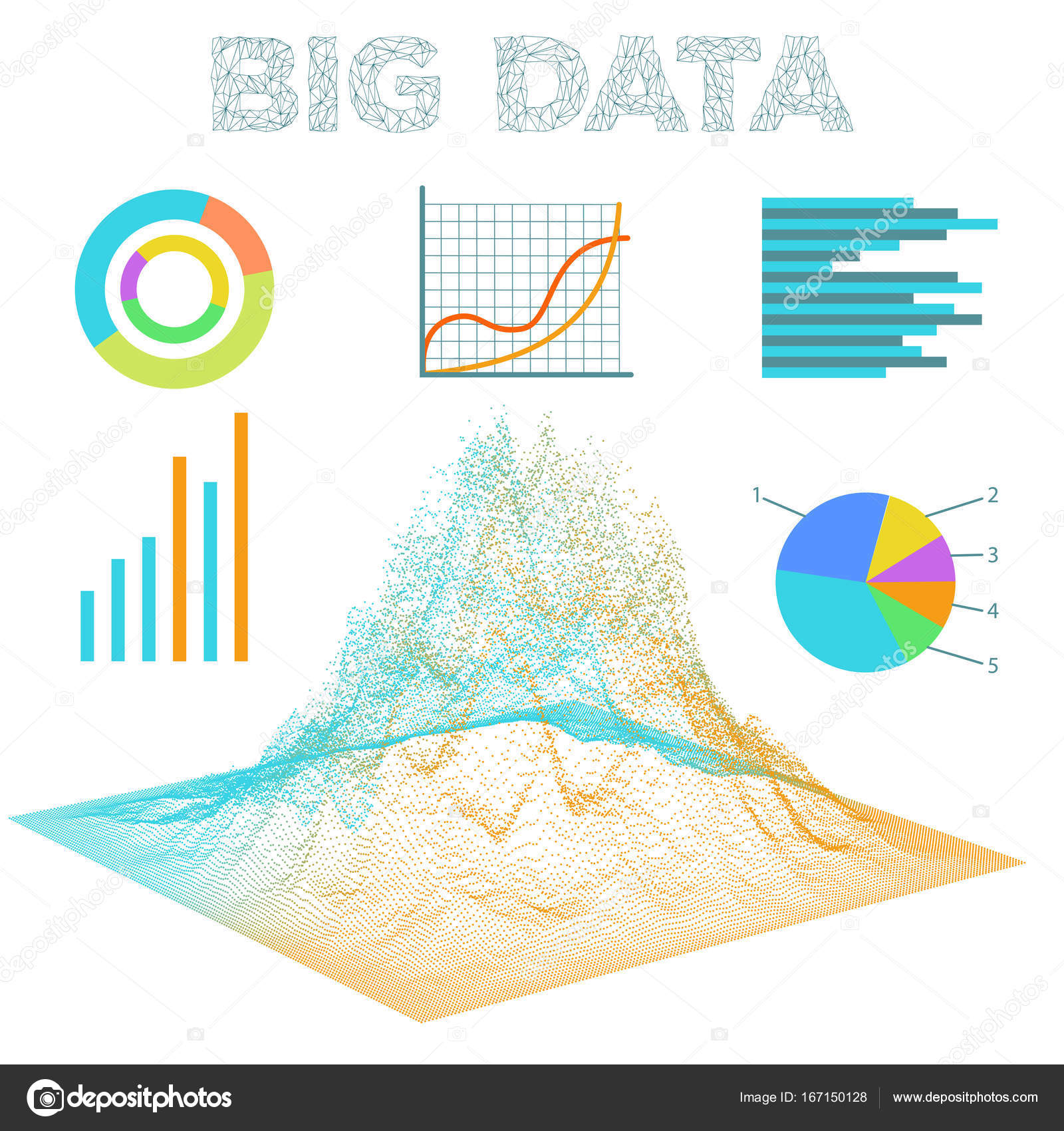 Big data visualization vector background. Stock Vector Image by ©newb1 ...