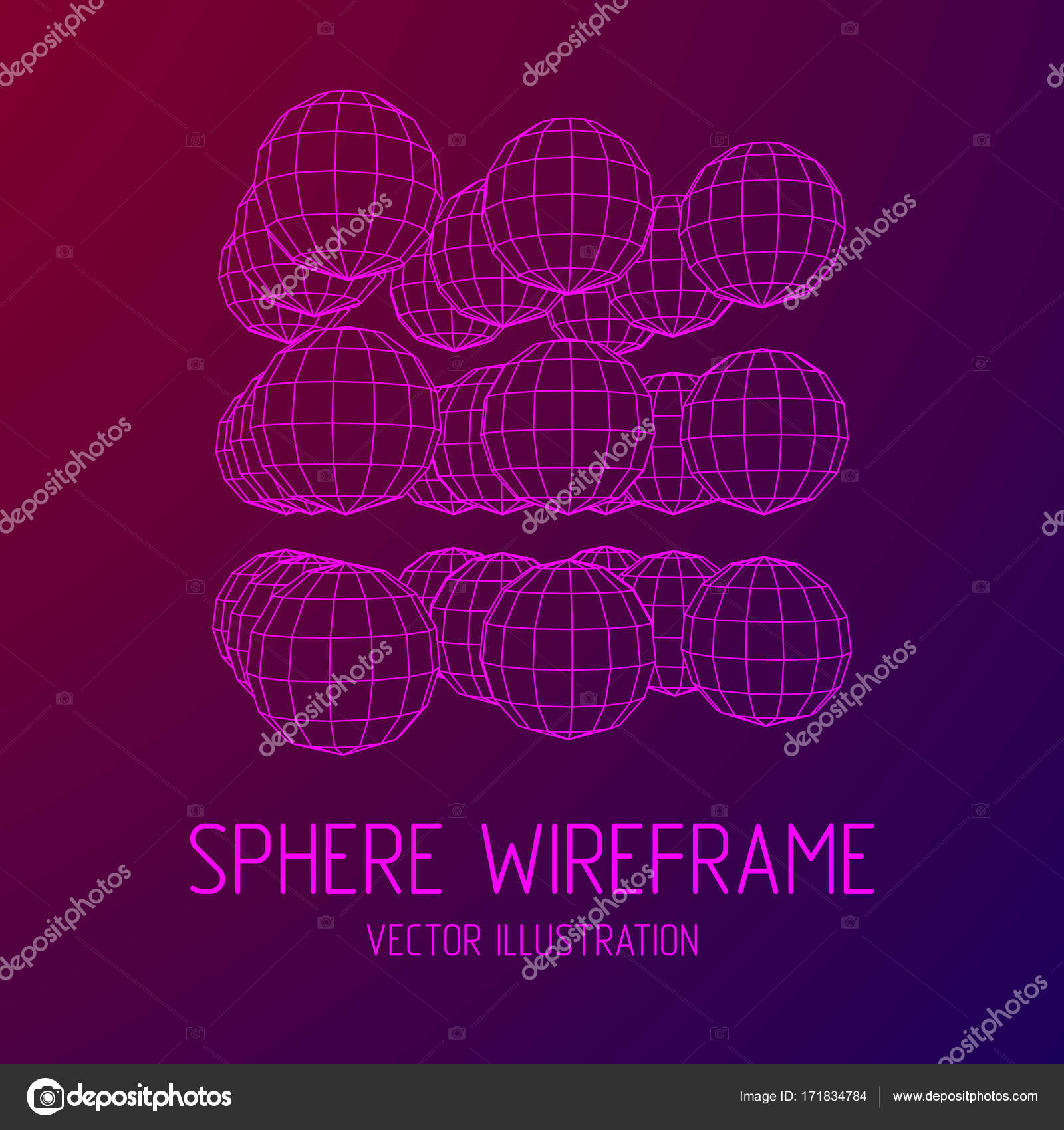 Wireframe Sphere Mesh Cube. Stock Vector by ©newb1 171834784