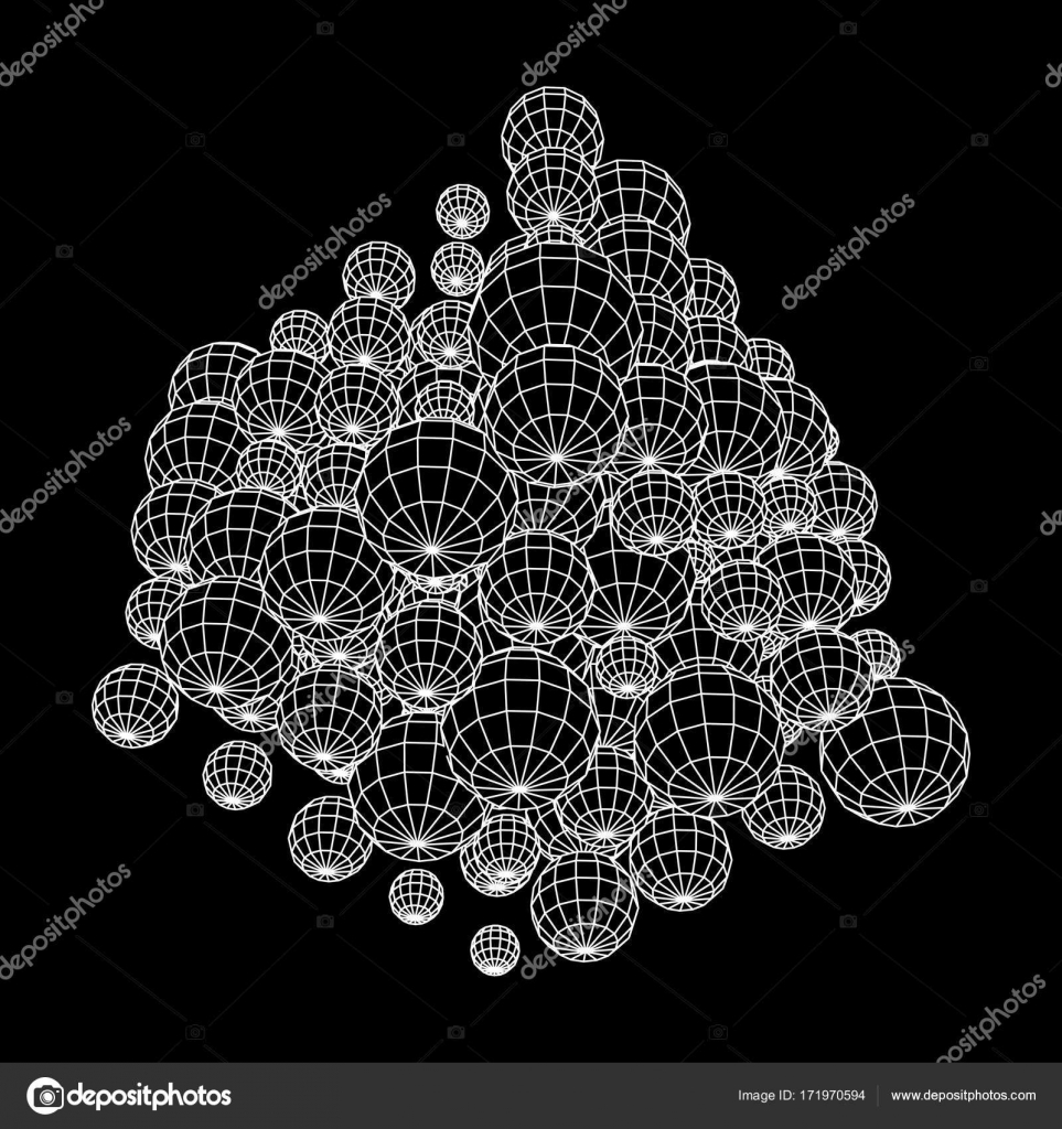 Wireframe Sphere Mesh Cube. Stock Vector Image by ©newb1 #171970594