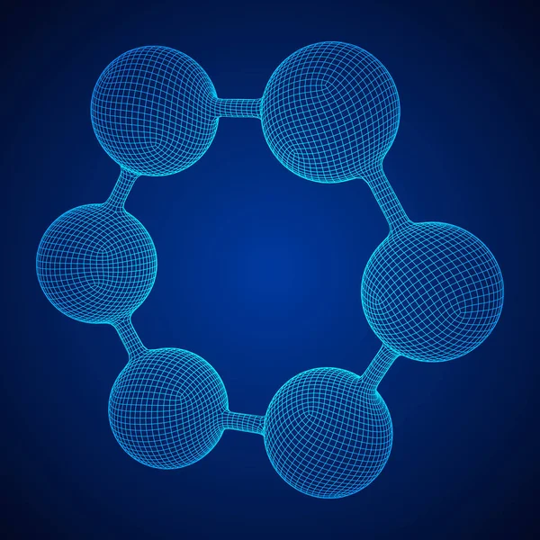 Wireframe Mesh Molecule Stock Vector by ©newb1 232445556