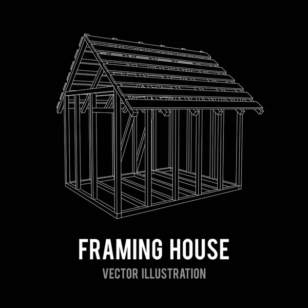House framing Stock Vectors, Royalty Free House framing Illustrations ...