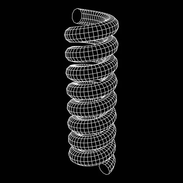 Wireframe helix spring Stock Vector Image by ©newb1 #194111304