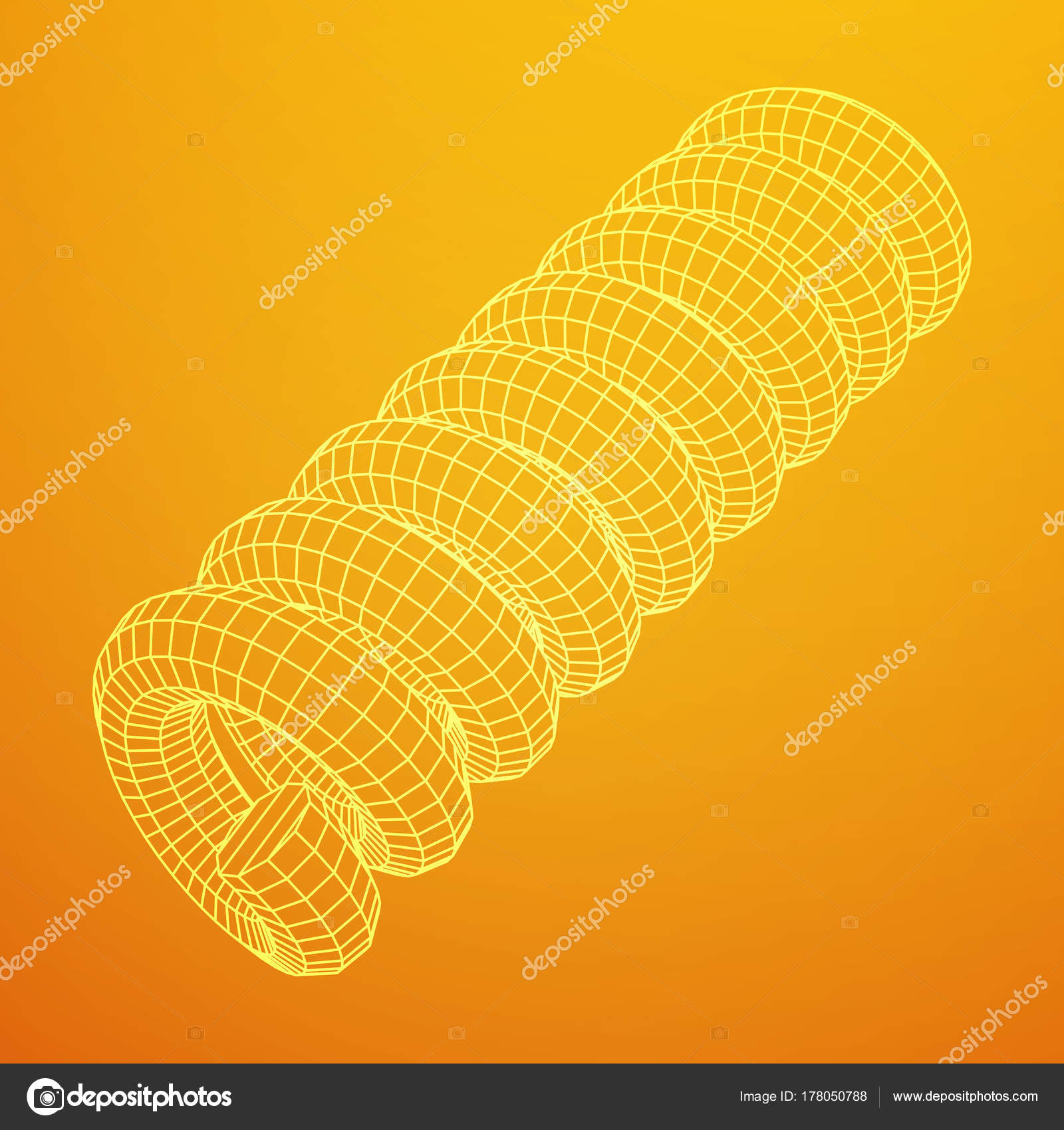 Wireframe helix spring Stock Vector Image by ©newb1 #178050788