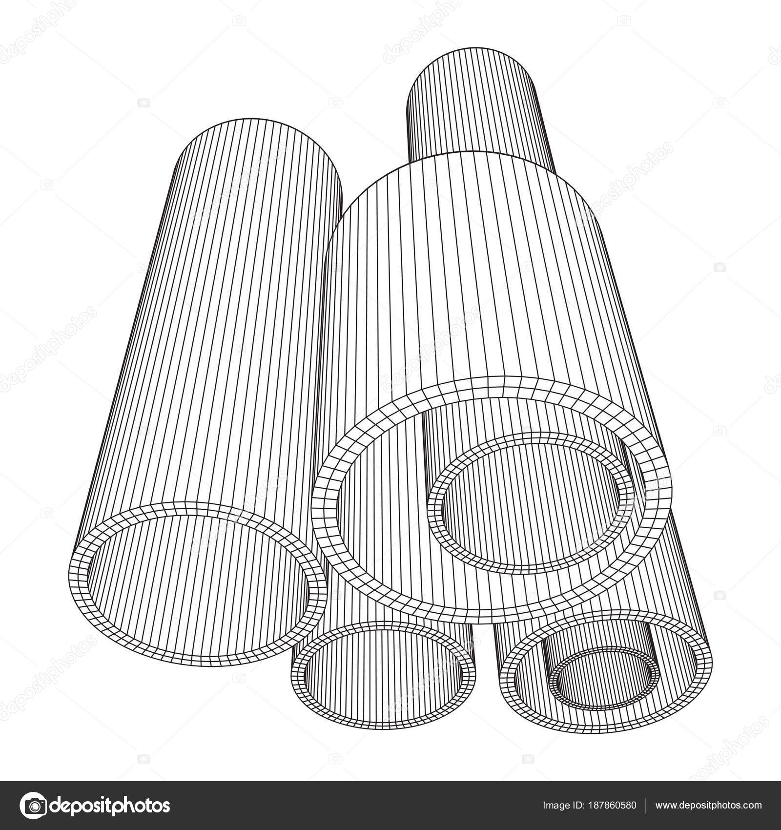 Wireframe metallurgy round tubes Stock Vector Image by ©newb1 #187860580