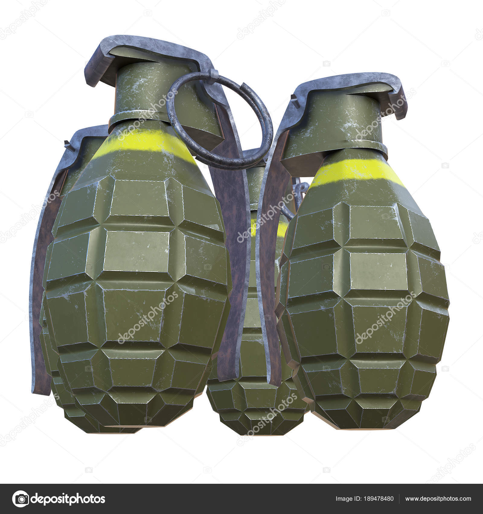 Bombas de mano con fondo blanco — Foto de stock #189478480 © newb1