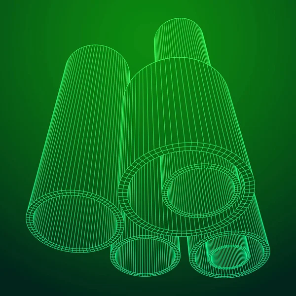 Wireframe metallurgy round tubes Stock Vector Image by ©newb1 #188000016