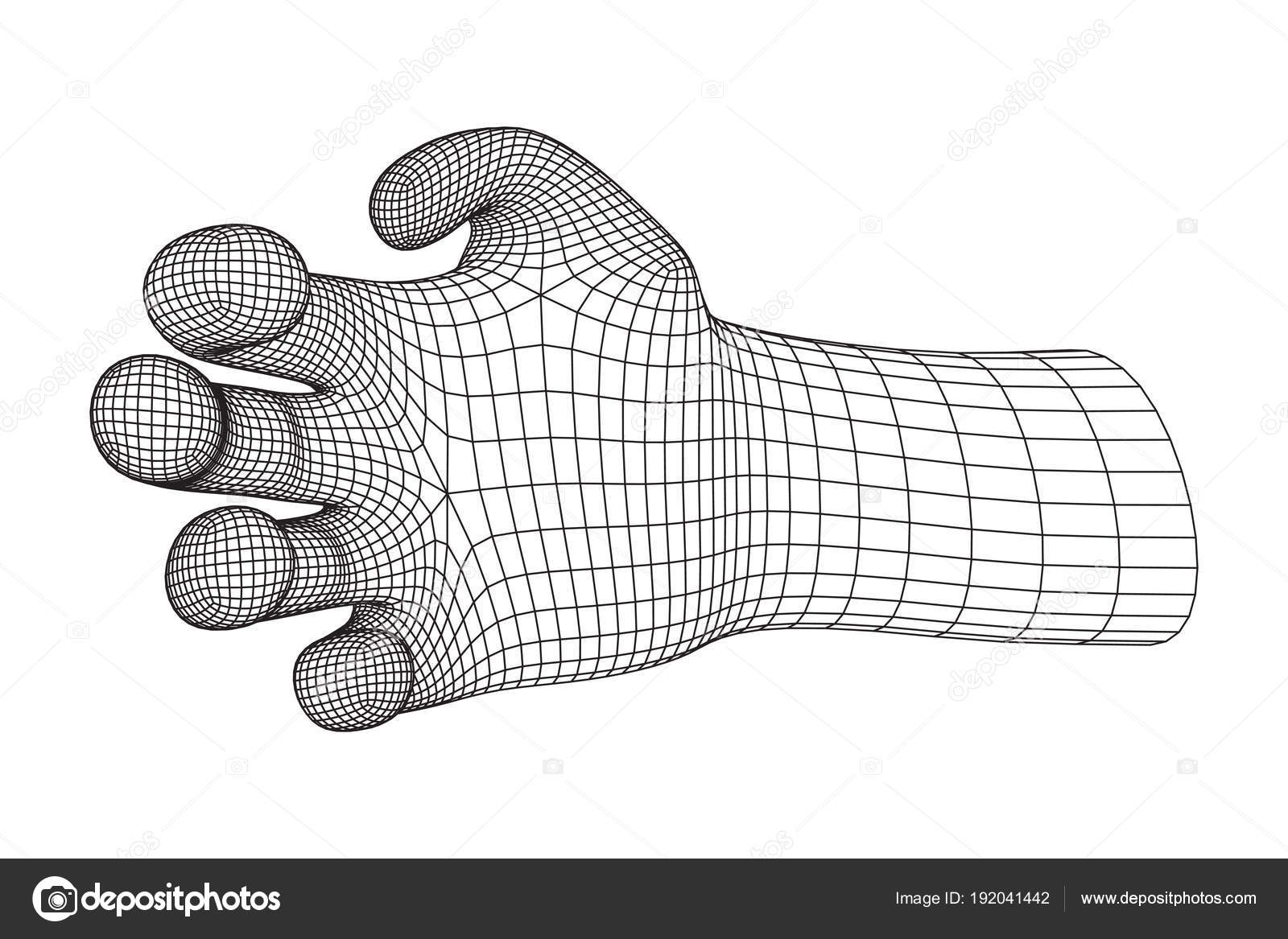 Human Arm wireframe Stock Vector by ©newb1 192041442